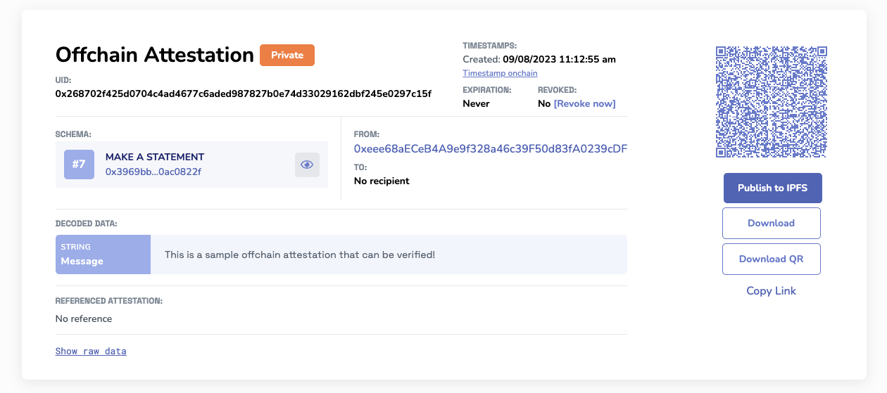 Ethereum Attestation Service