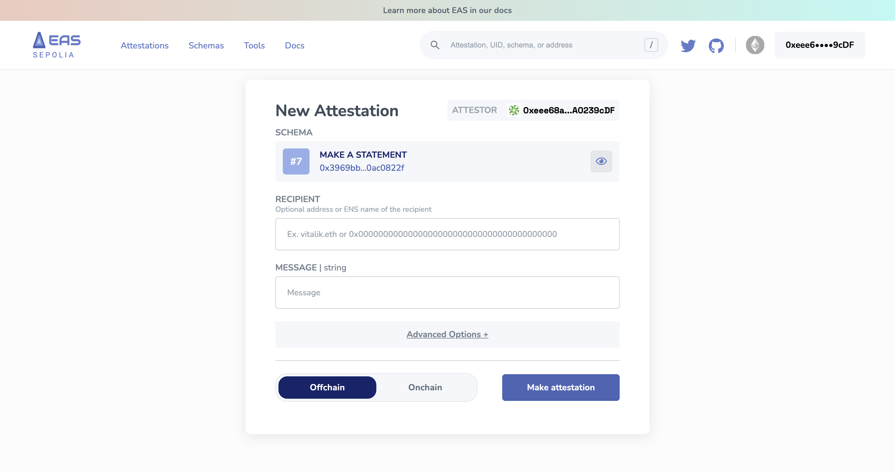 Ethereum Attestation Service