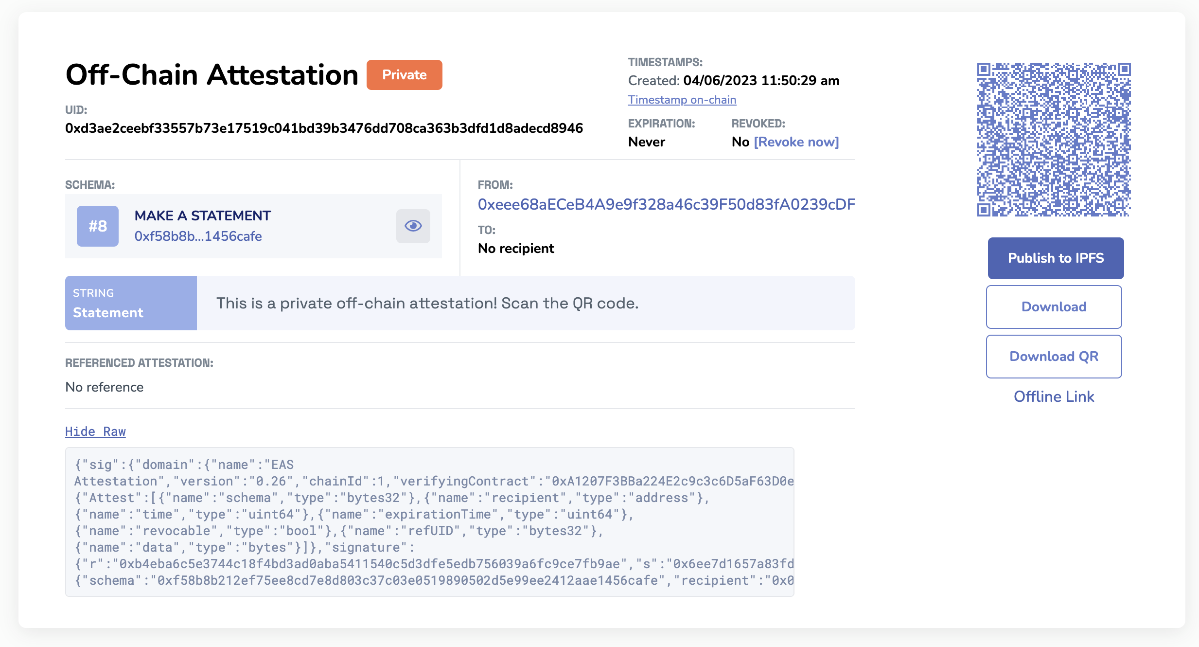 Ethereum Attestation Service